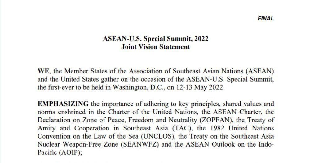 Joint Vision Statement of ASEAN and U.S. Leaders - ក្រសួងព័ត៌មាន