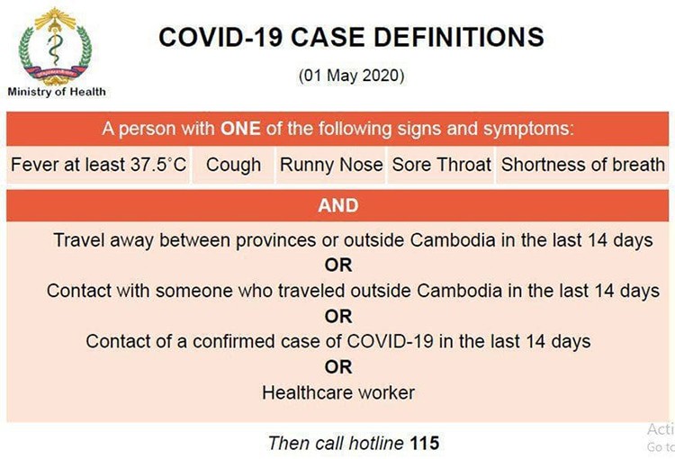 COVID-19 Case Definitions - ក្រសួងព័ត៌មាន